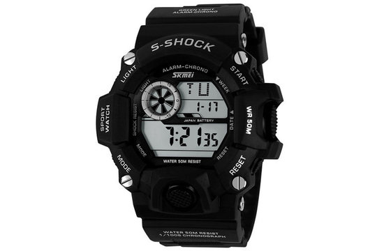 5 ATM Multifunction Sport Watch S - Shock Branded Man Sport Watch