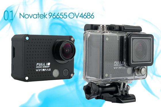 Multifunction Outdoor Sports Camera , Bicycle / Motorcycle / Underwater Helmet Action Cam