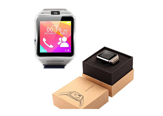 Silver GV08 Bluetooth Smart Watches 1.54” Touch Screen Gsm With 2Mp Camera