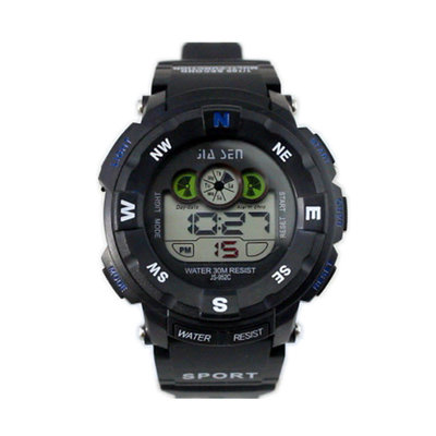 Black Multifunction Digital Watches Alarm Clock with Day and Date For Kids