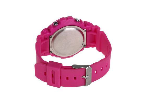 30M Water Resistant Red ABS Case And PC Band LCD Digital Watches As Gift For Kid