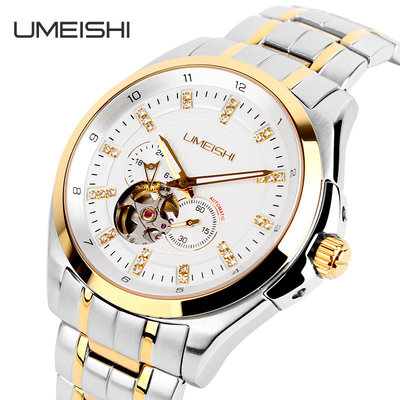 Men 100M Water Resistant Stainless Steel Mechanical Watch Branded Sapphire Glass