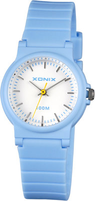 Orange Round Sports Plastic Kids Analog Quartz Watch For Boys Swimming