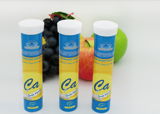 Light Yellow Calcium Vitamin C Effervescent Tablets / Calcium Prompt Release Tablets