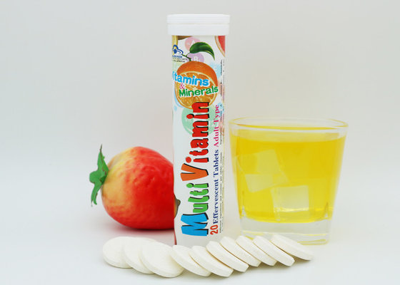 Round Shape Effervescent Vitamin Tablets Food Supplement For Improve Immunity