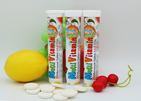 Professional Effervescent Vitamin Tablets Milk White Color GMP Certified