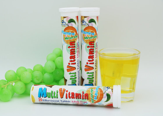 Ca Fe Zn Se Effervescent Vitamin Tablets Nutrient Supplement White Color