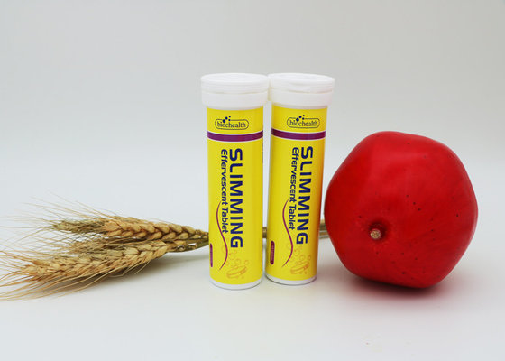 Yellow Slim Fizz Tablet L Carnitine Lotus Leaf Extract  With Fruit Flavor