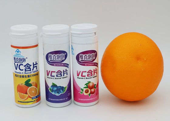 Multi Colored Vitamin C Chewable Tablets / Ascorbic Acid Effervescent Tablets