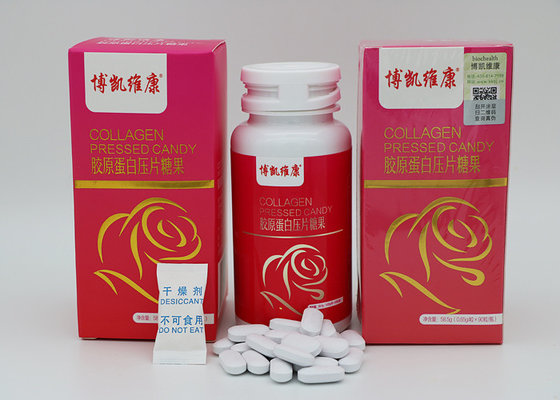 Pure / Natural Collagen Tablets , Collagen Vitamin C Tablets Candy Health Care Supplements