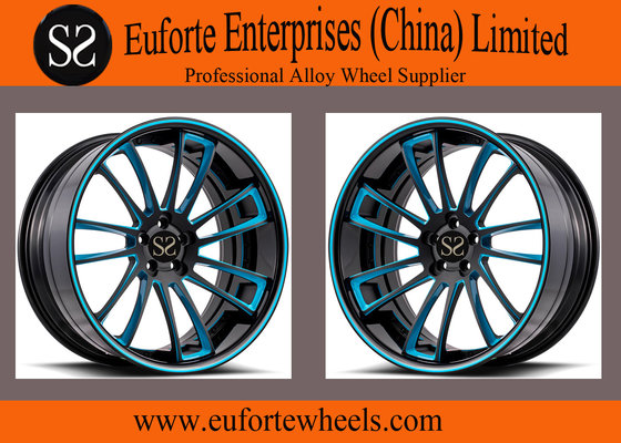 Susha Wheels-19" 20" 21" 22" Forged Wheels Black Milling Windows Blue Coating