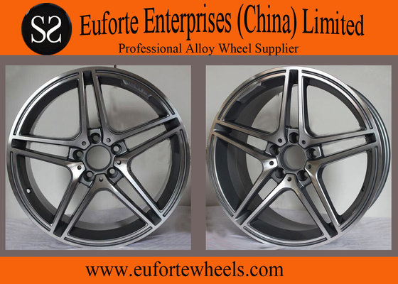 18 And 21 Gun Metal Machine Face / Double Five Spokes Mercedes Benz Wheel For C63
