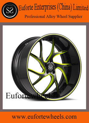Black and Red Forged Custom Wheels 13 - 15KG 20 Inch Car Rims