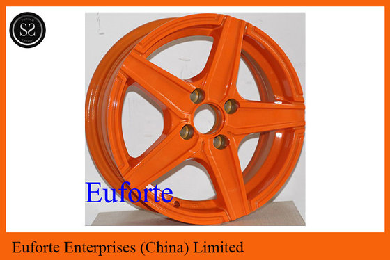 Orange Aluminum Alloy Custom Retro Style Wheels For Toyota Honda