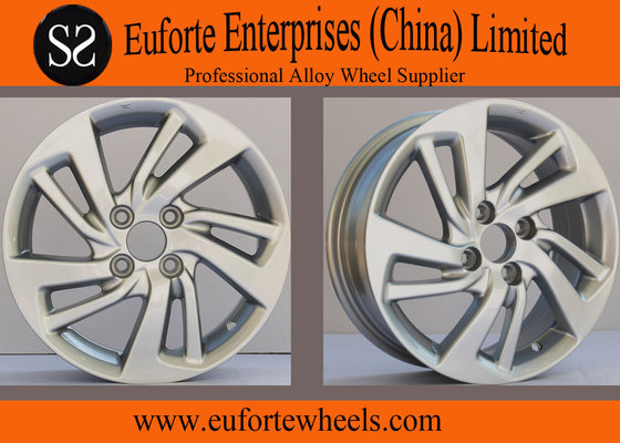 15 inch Silver Aluminum Alloy Honda Replica Wheels 4 Hole For Fit