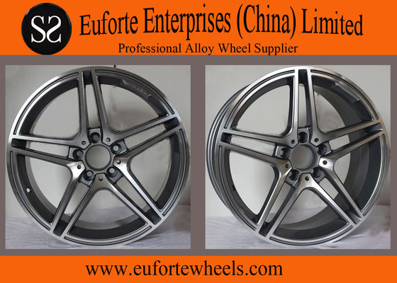 18 And 21 Gun Metal Machine Face / Double Five Spokes Mercedes Benz Wheel For C63