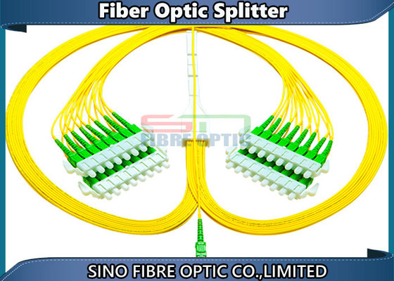 Stainless Steel Tube Fiber Optic Splicing FC / SC / ST Fanout PLC Optical Splitter