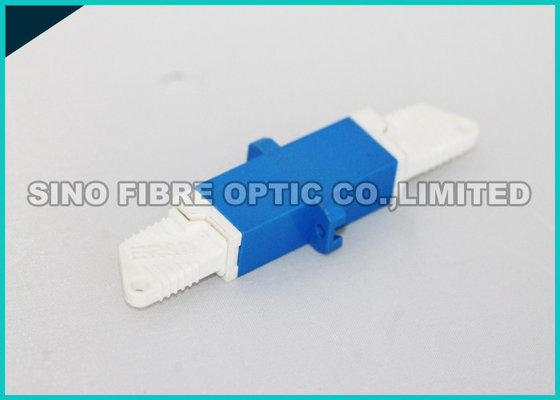 SC Footprint E2000 APC Adapter Fiber Optic Blue Plastic Housing Flange With 2 Holes