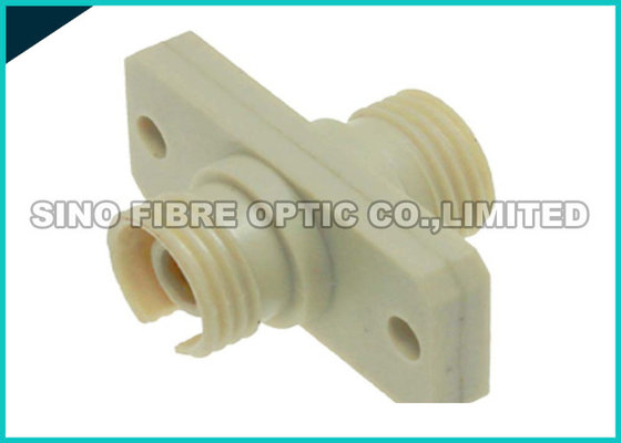 Square Flanged Beige FC to FC Fiber Optic Adapter 500 Mating Durability