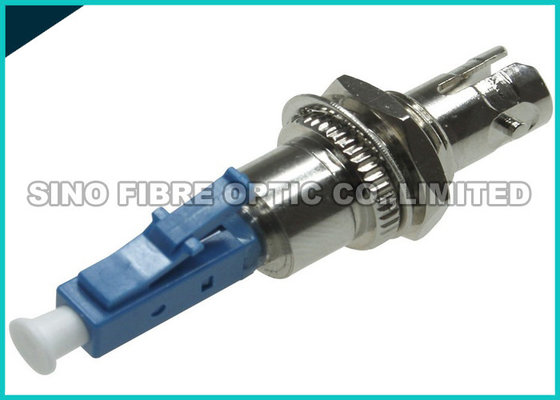 Simplex Metal Flange LC to ST Connector Hybrid Female to Female Adapter