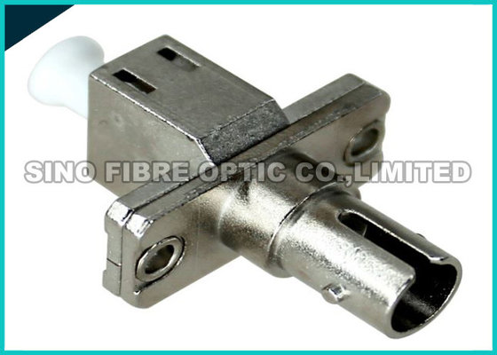 Simplex Metal Flange LC to ST Connector Hybrid Female to Female Adapter