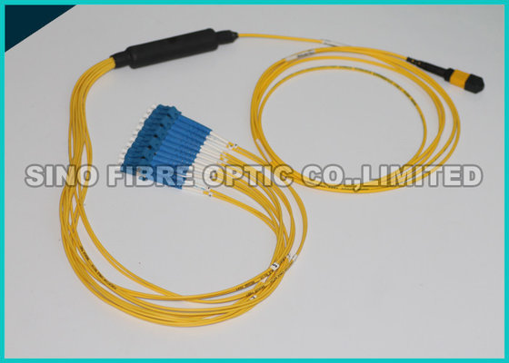 Mini OS2 MPO Fiber Optic Cable Single Mode Male to Male LSZH Plenum Round Cable