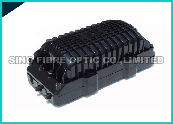 2 Round Ports Fiber Optic Splice Closure FTTH Drop Cable Type 24Pcs SC Adapter
