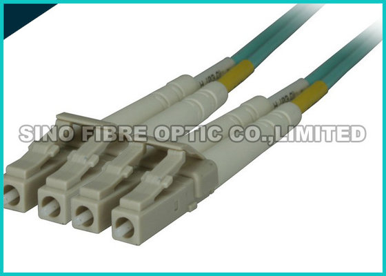Uniboot LC Fibre Patch Leads , 10G OM3 Duplex Aqua Fiber Patch Cable Multimode