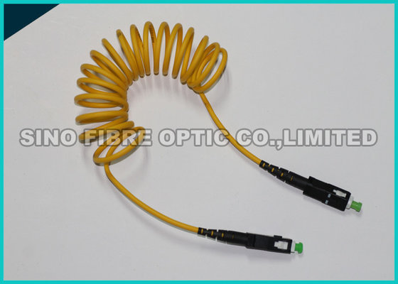 Bend Safe Curly Single Mode Fiber Patch Cord SC Connector 3.0mm Cable Diameter