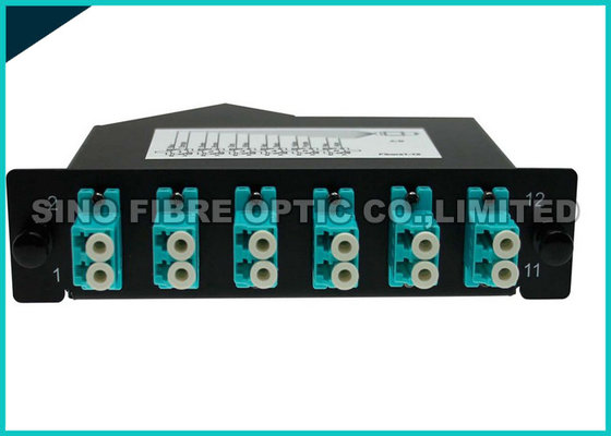 MTP / MPO Black LGX Fiber Panel Modular Cassette 24 Cores LC Duplex Connector