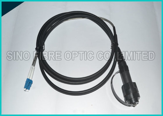 PEI Black ODVA LC Armored Duplex 5.0mm Cable Fiber Optic Assembly