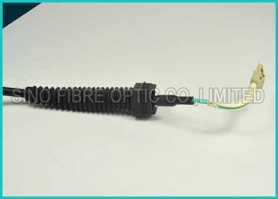 Outdoor NSN to LC Duplex Waterproof Connector Cable Fiber Optic Assembly