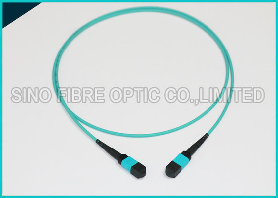 Fiber MPO MTP Optic MM OM3 Patch Cable 40 Gbps Protocol 12 f.o. MT Ferrule Contact