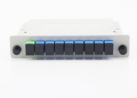 Insert Fiber Optic PLC Splitter 1260 ~ 1650  Operating Wavelength With SC PC Connector