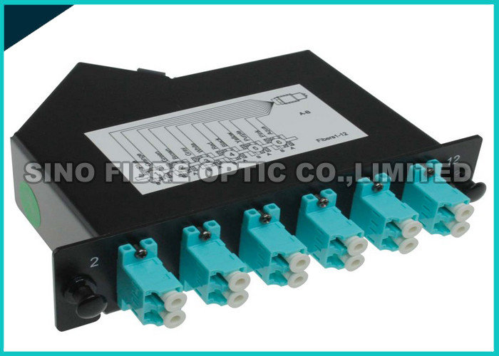 MTP / MPO Black LGX Fiber Panel Modular Cassette 24 Cores LC Duplex Connector