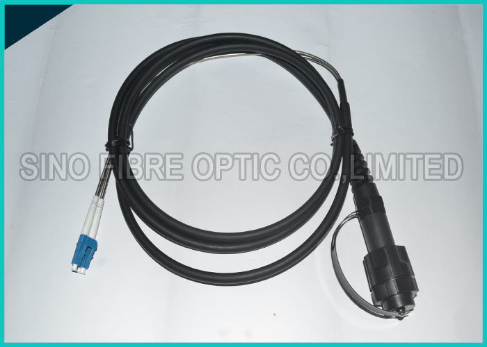 PEI Black ODVA LC Armored Duplex 5.0mm Cable Fiber Optic Assembly