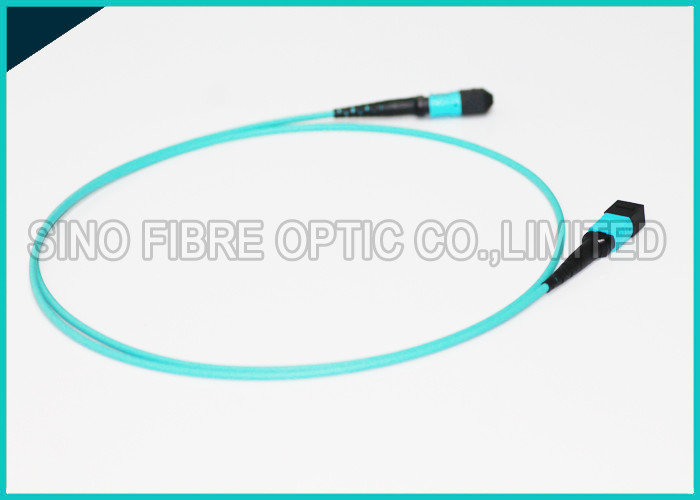 100Gbps 24 Cores MPO Fiber Optic Cable OM4 Non-pinned Fibre Optical Plenum Jacket Jumper