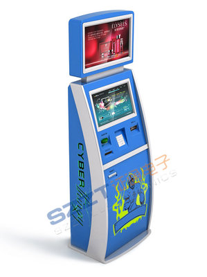 ZT2188 Dual Display Hotel Lobby Kiosk with Large Screen Advertisement