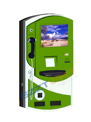 Retail Mall Kiosk / Multimedia Wall Mounted Kiosk with multi-card reader & bill printing ZT2834