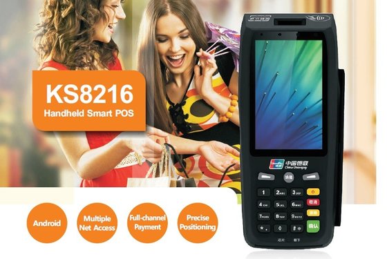 KS 8216 Android Handheld Smart POS Payment Terminal , Smart Handheld Terminal