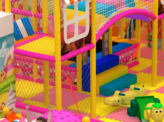 Colorful Theme Kids Indoor Playground For Shopping Mall 1680 * 1000 * 350cm