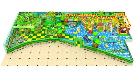 Amusement Parks Kids Large Indoor Playground With Ball Pool 36.6 * 17.08 * 3.2 M