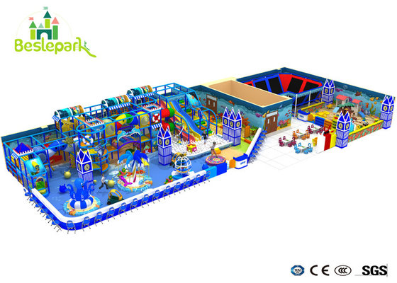 Kids Soft Paly Ocean Themed Playground Big Slide For 3 - 15 Years Old