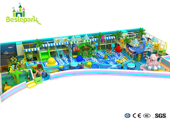 Ocean Theme Big Slides Indoor Playground , Commercial Indoor Playground Equipment