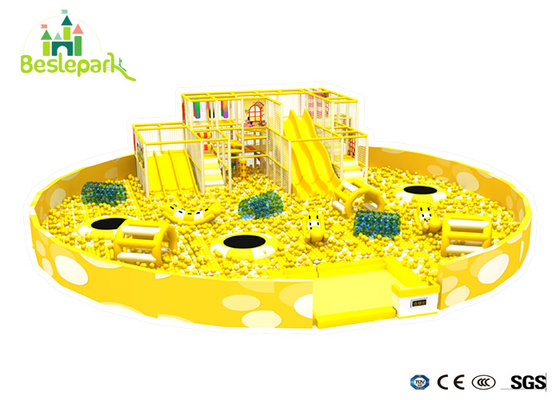Unique Design Playground Kids Toys Play Zone Yellow Color With Ball Pool