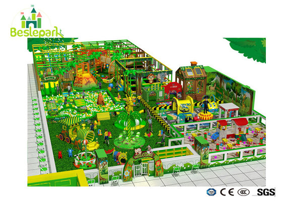 Large Jungle theme kids indoor playground equipment with a section_off  Area