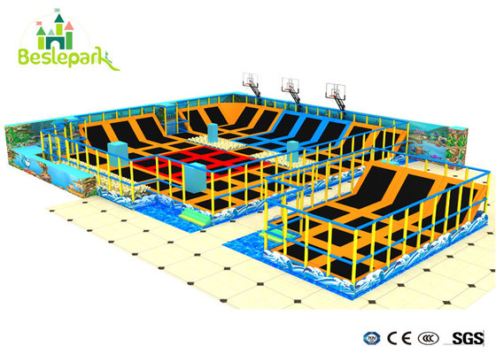Professional Indoor Trampoline Park Equipment With Good Elastic Springs