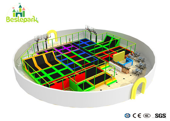 Customized Design Colorful Indoor Trampoline Park Jump Bed For Gym Club