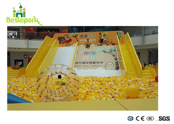 Yellow Childrens Activities Indoor Play Areas , Indoor Ball Pit For Toddlers