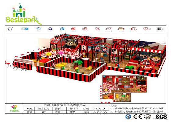 Commercial Centers Large Indoor Playground With Rotating Bucket / Swing